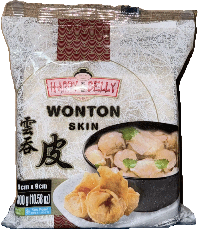 ΦΥΛΛΟ ΓΙΑ WONTON SQUARE 9cm HAPPY BELLY ΚΤΨ | INTERFOOD